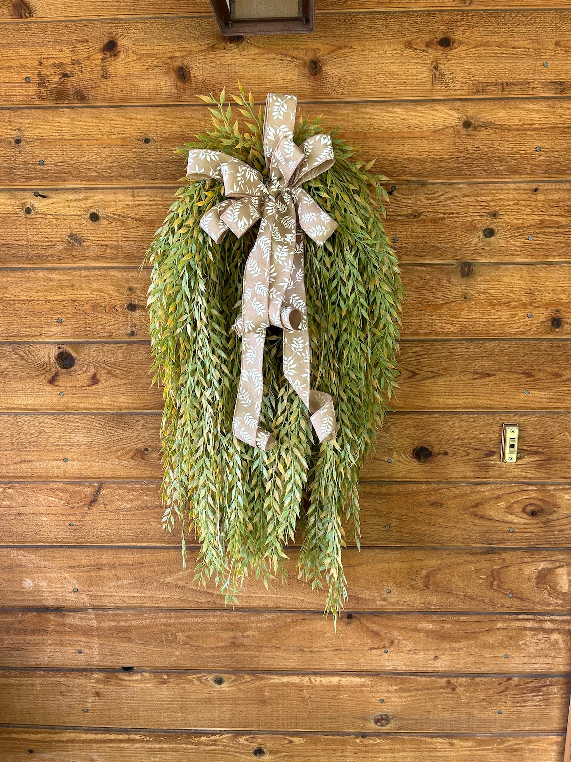 Cascading Fall Greenery Swag, Front Door Greenery Swag, Year-round ...