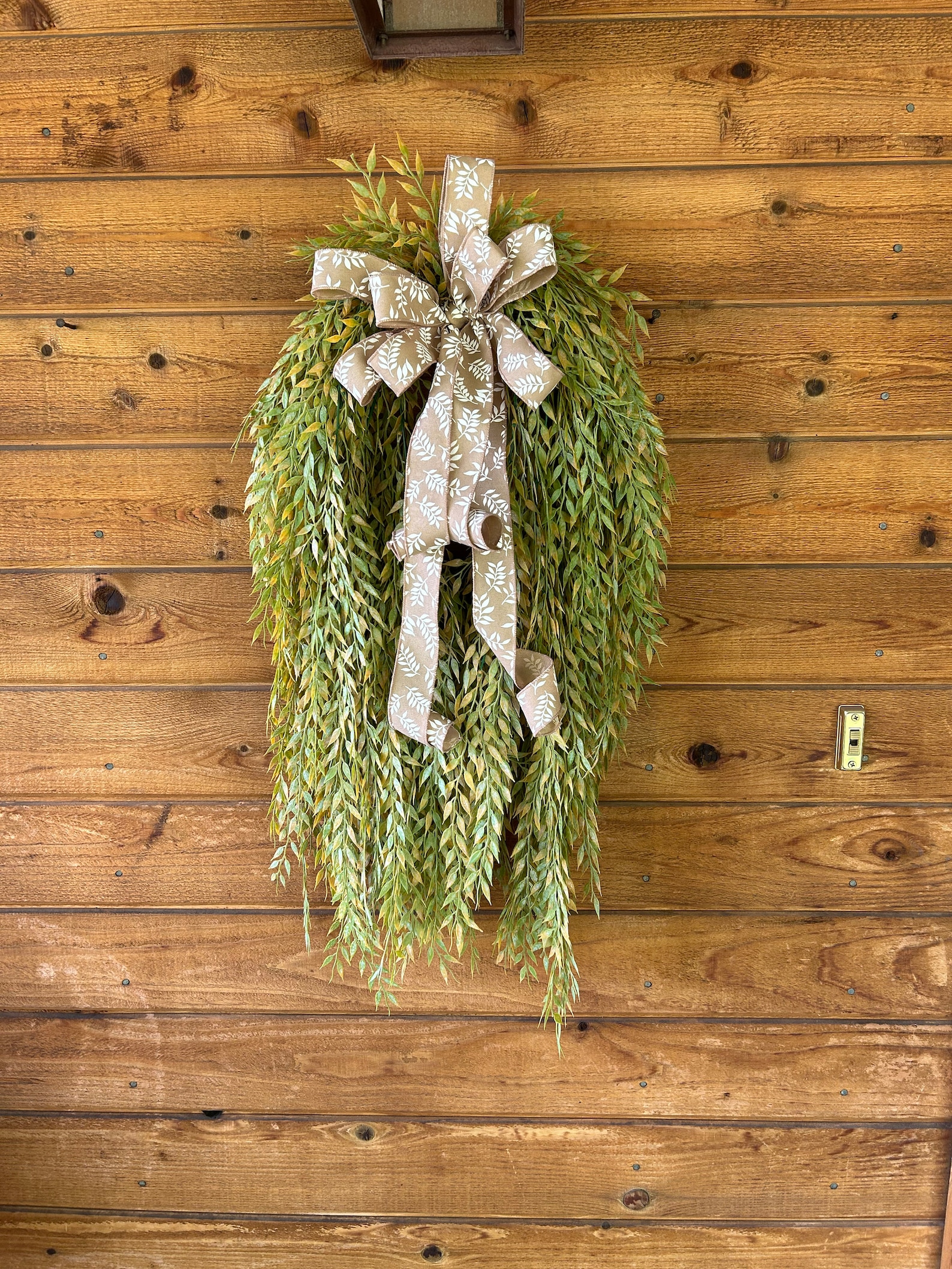 Cascading Fall Greenery Swag, Front Door Greenery Swag, Year-round ...