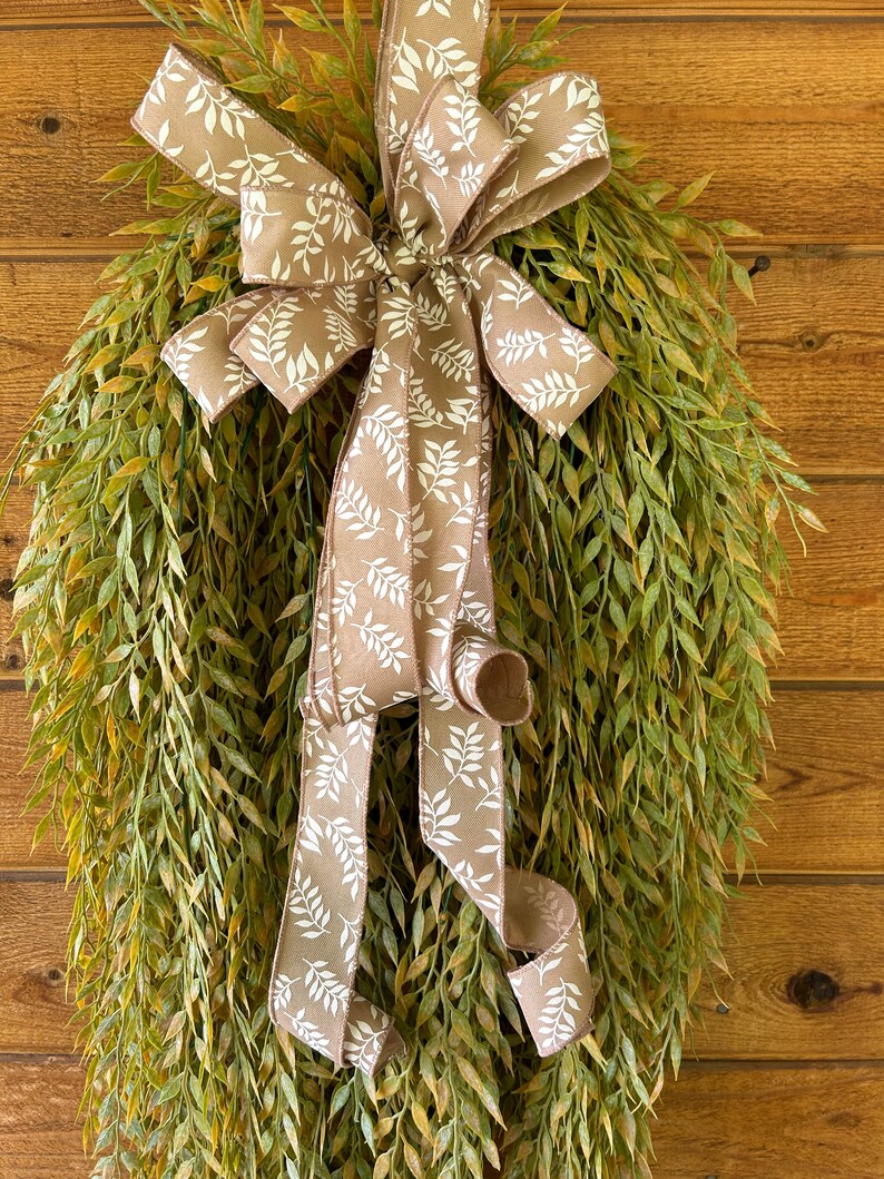 Cascading Fall Greenery Swag, Front Door Greenery Swag, Year-round ...