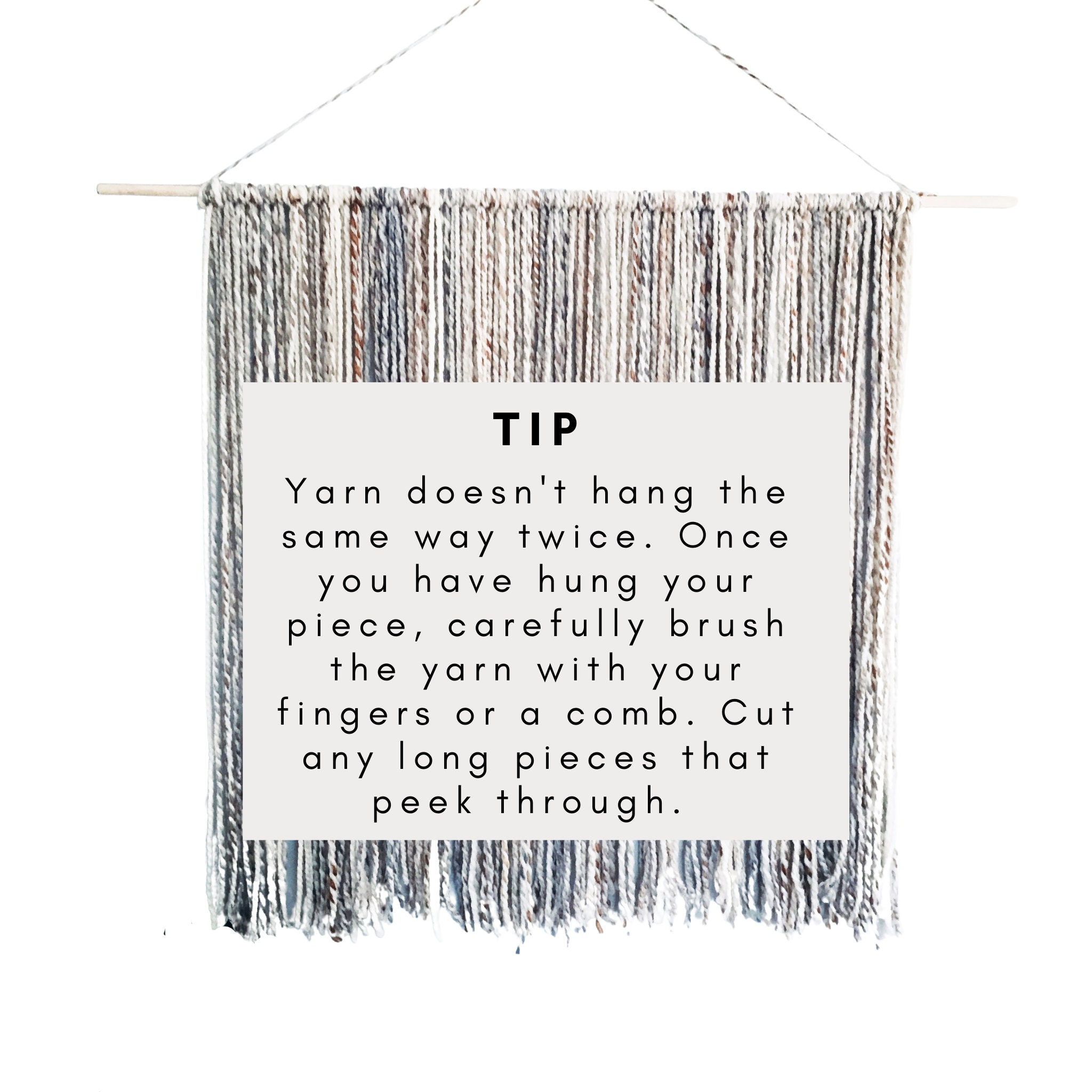 Blue Yarn Wall Hanging Ombre Wall Art Boho Above Bed Decor - Etsy