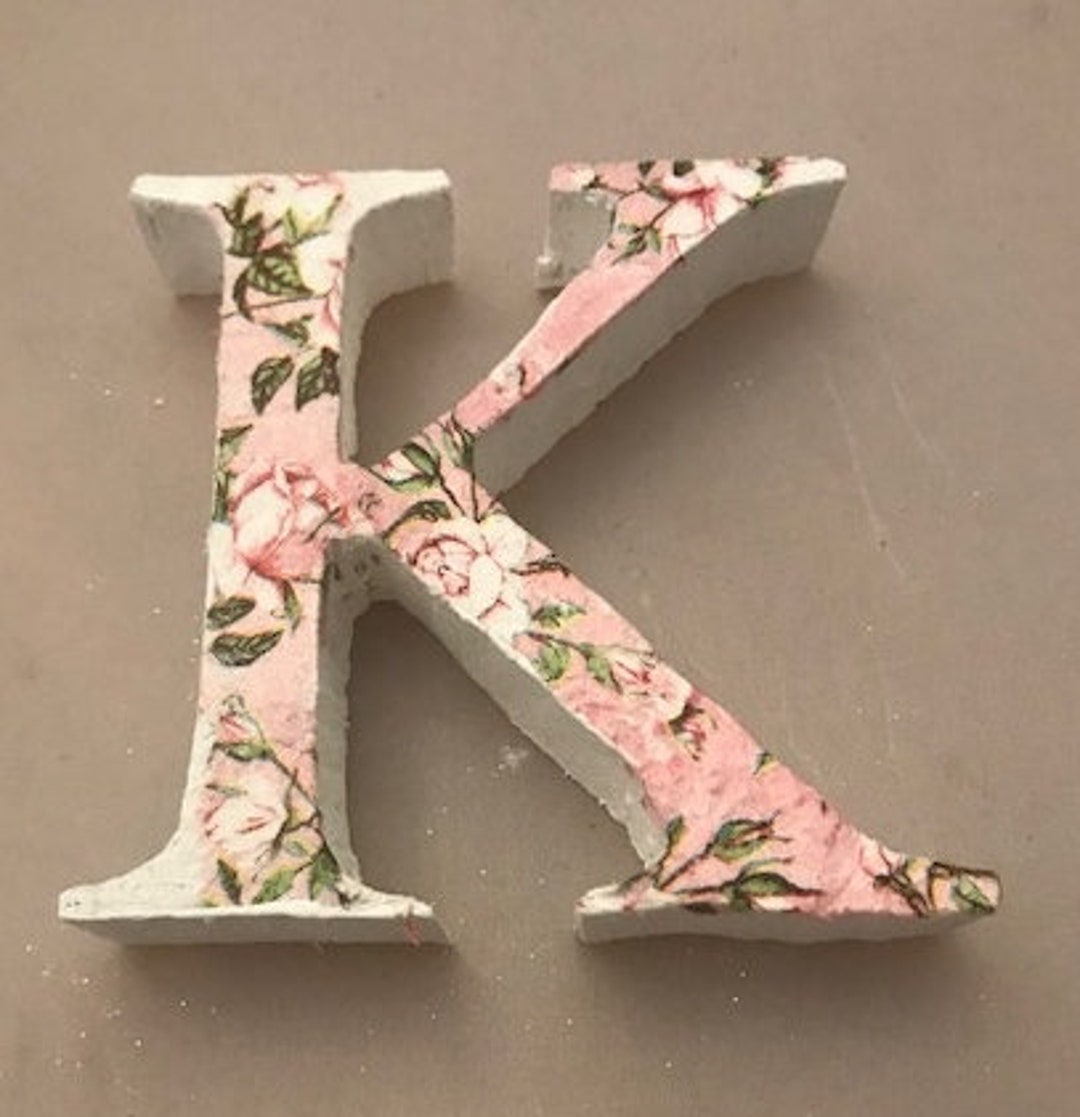 Decoupage Rustic Letter K - Etsy
