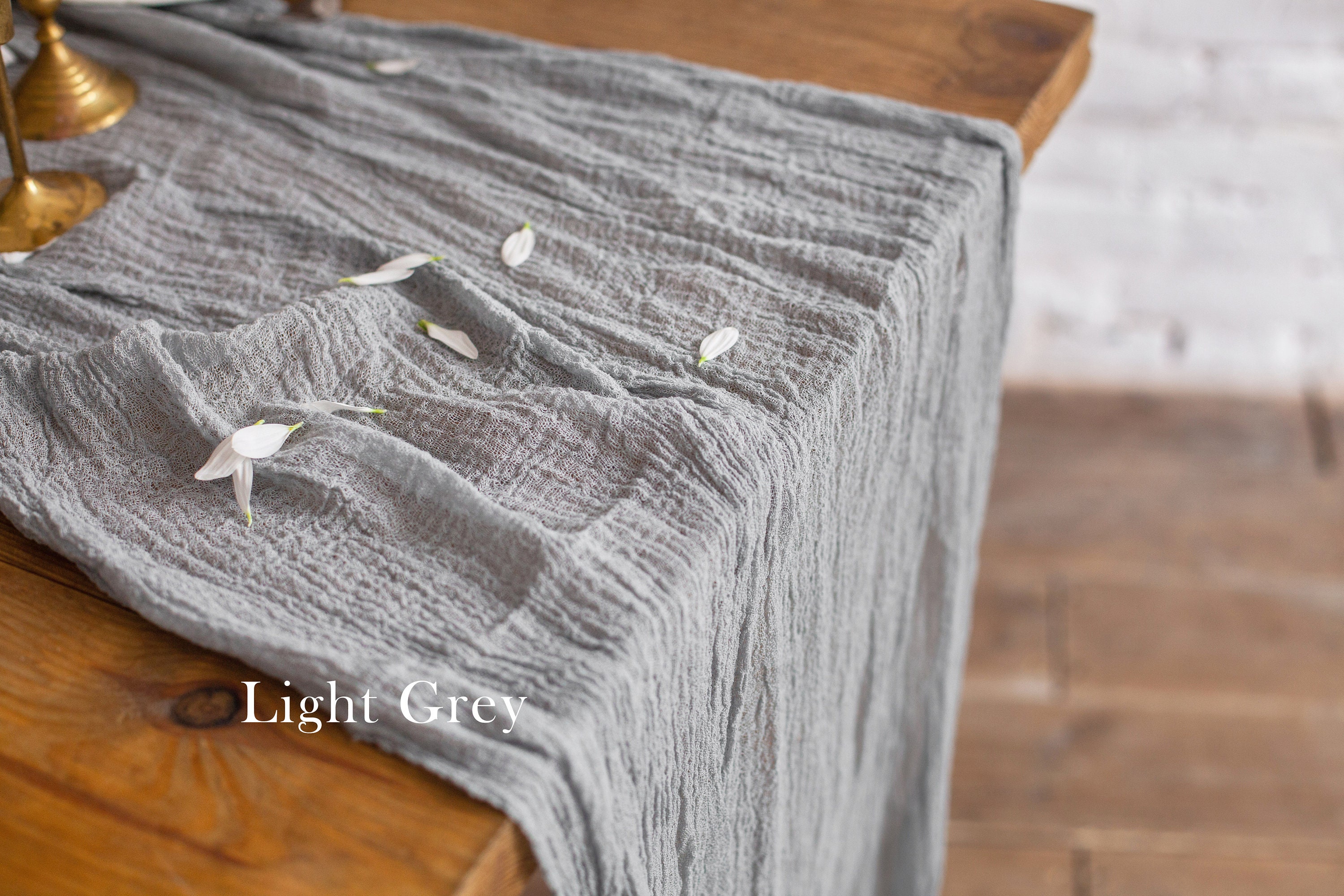 Runner centrotavola grigio scuro runner in garza per | Etsy