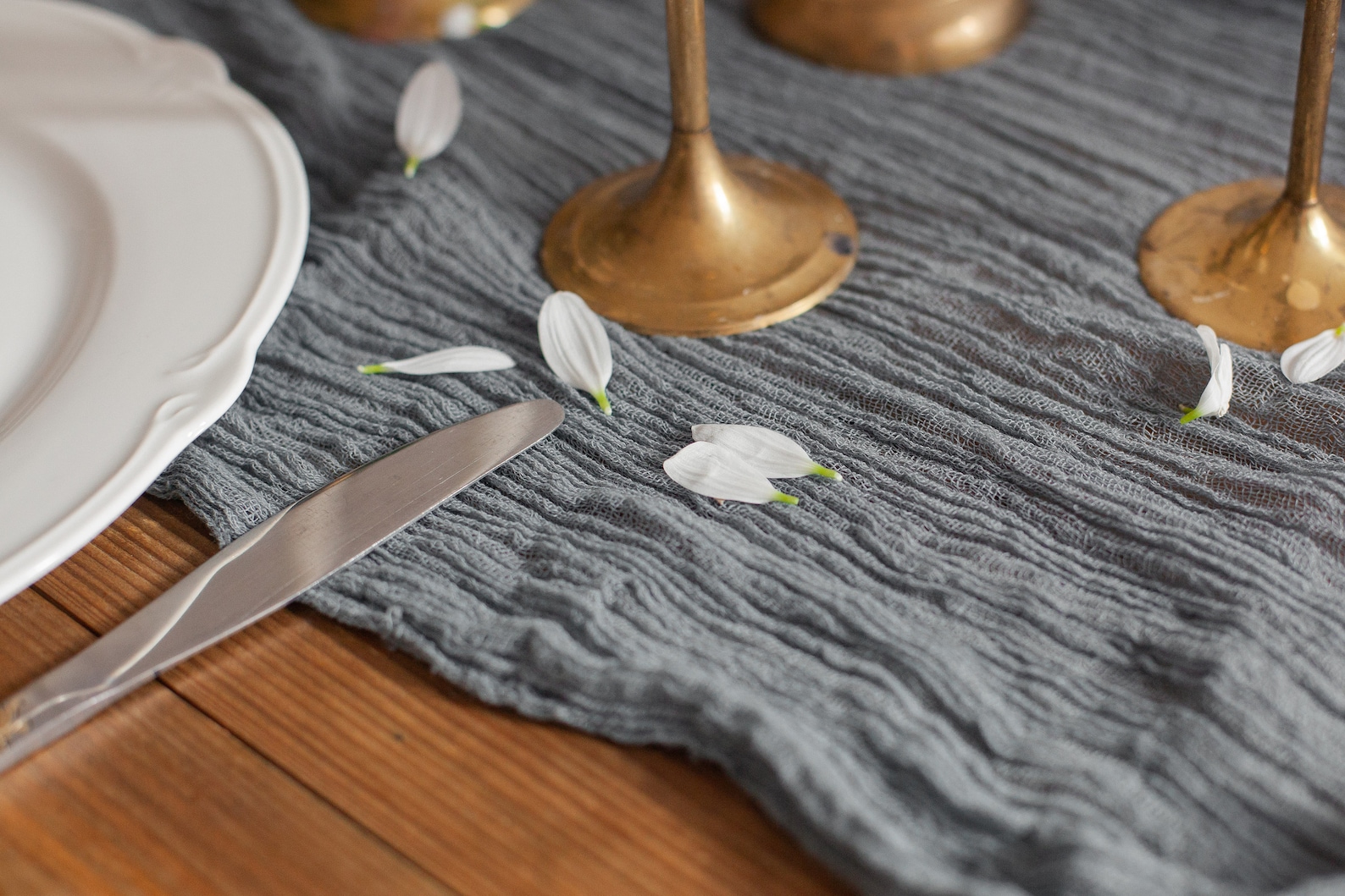 Grey Gauze Table Runner,grey Gauze Fabric,table Runner for Wedding ...