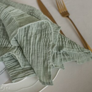 Sage Green GAUZE Muslin Napkins Rustic Wedding Gauze Napkins Wedding ...