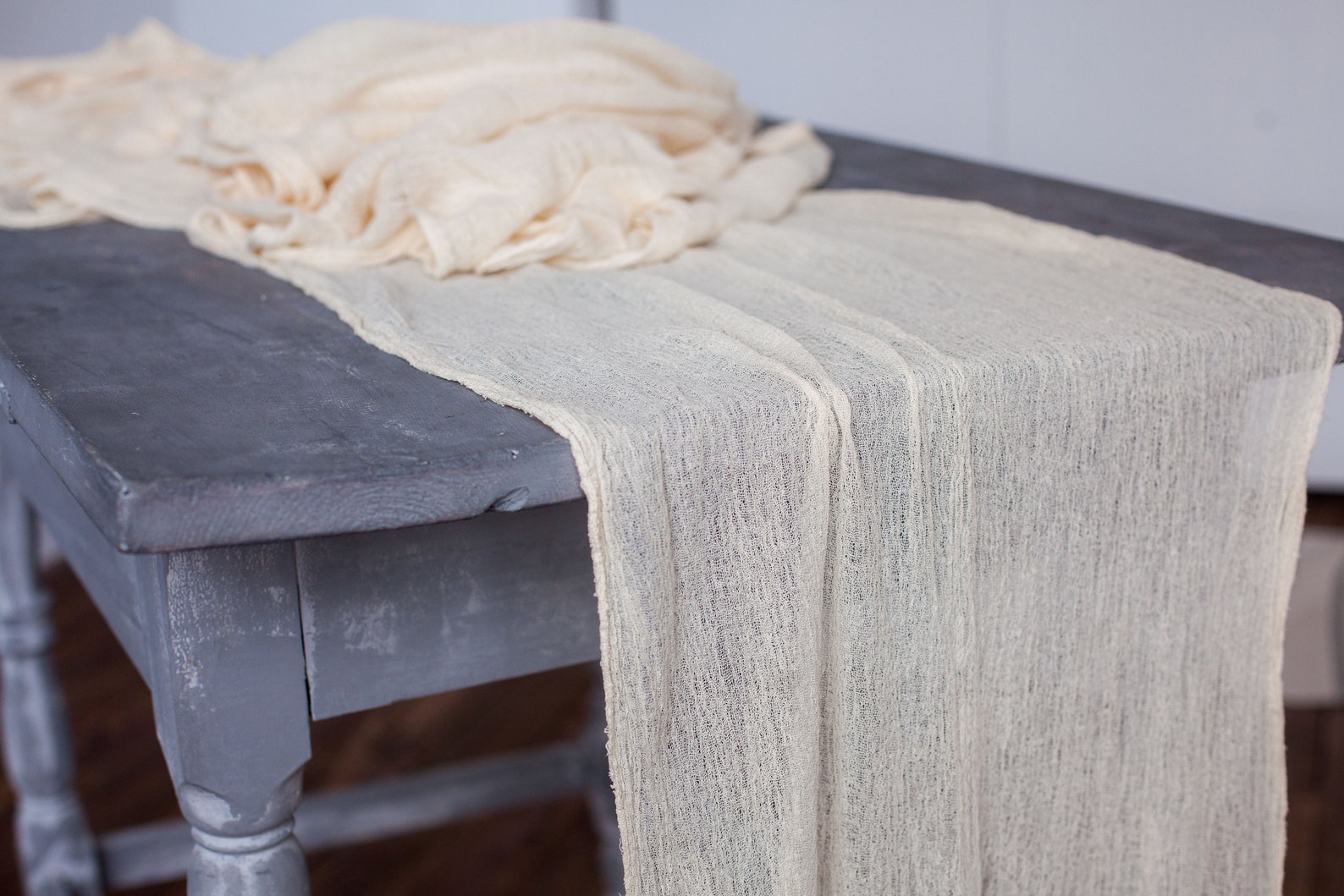 Thanksgiving Table Decor Ivory Gauze Runner for Wedding and - Etsy