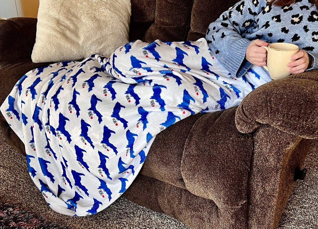 Yooper Throw Blanket | 906 Blanket, Upper Peninsula Blanket, Yooper ...