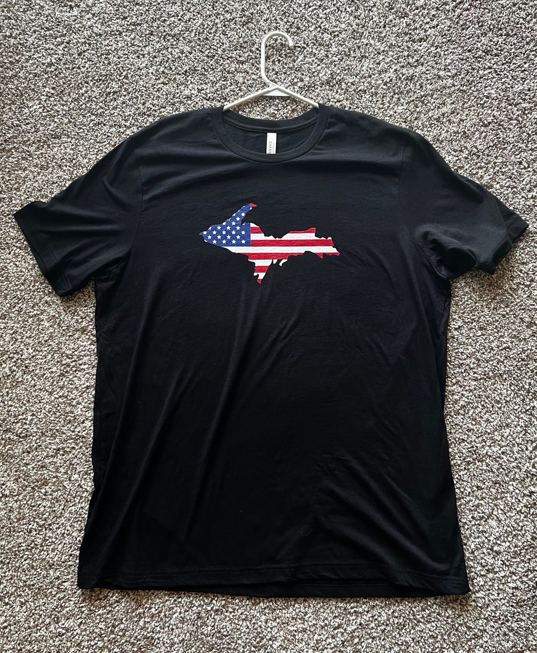 Yooper American Flag T-shirt: Upper Peninsula Patriotic Tee | Designed ...