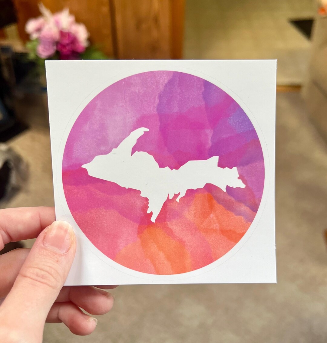 Yooper U.P. Watercolor Sticker: Michigan Car Decal - Etsy