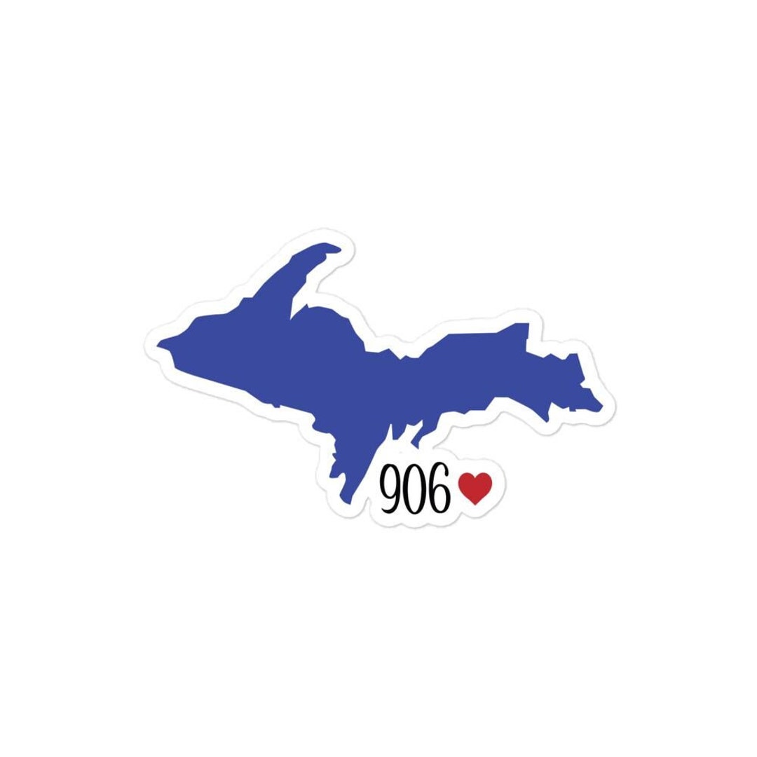 Upper Peninsula 906 Decal | Yooper 906 Car Sticker Decal, Michigan ...