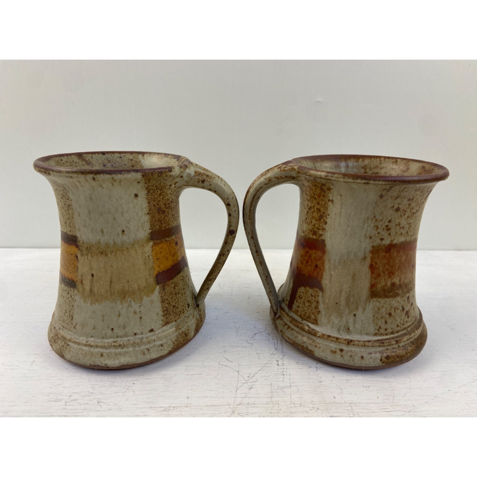 Vintage Studio Art Ceramic Pottery Stein / Mugs Set of 2 - Etsy