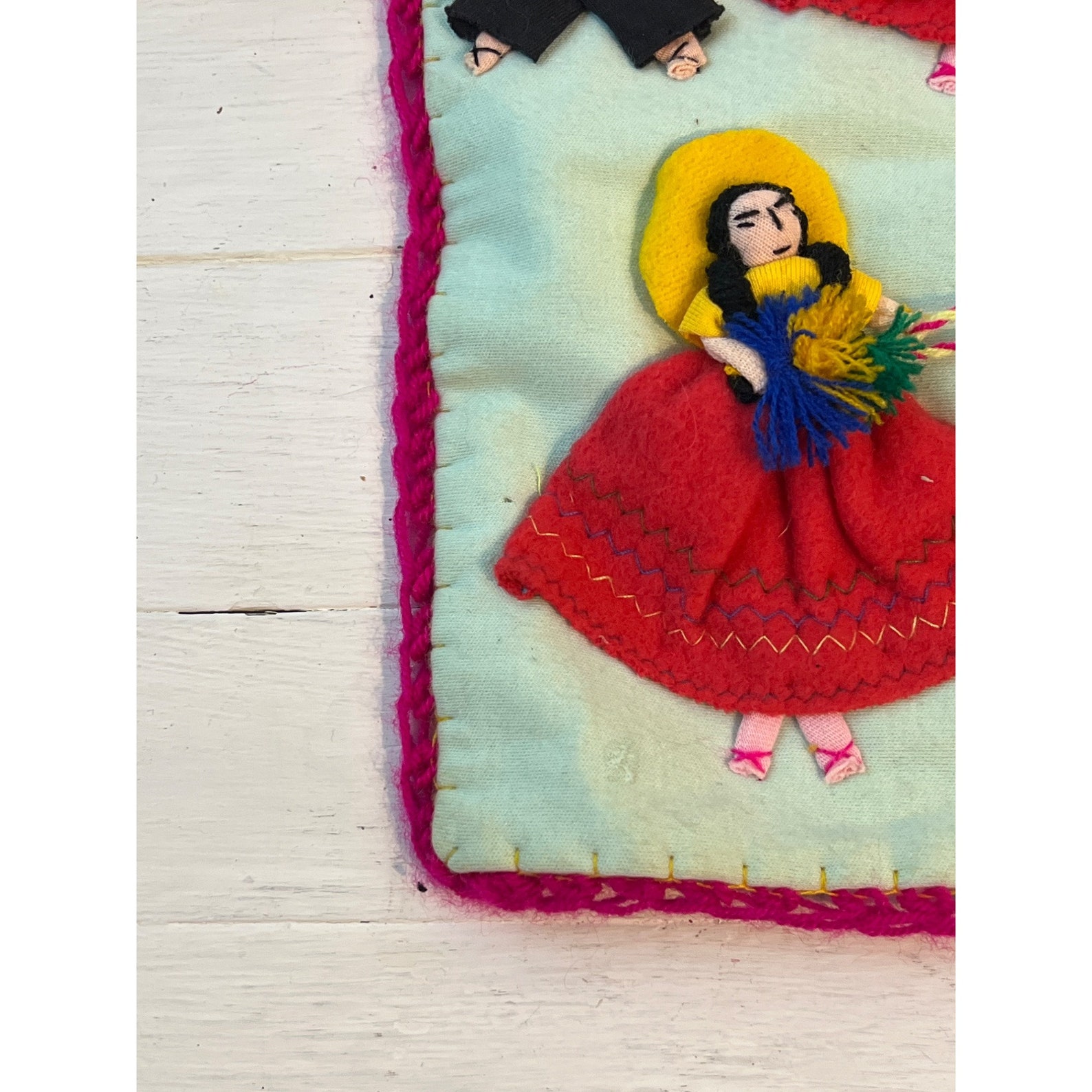 Vintage Peruvian Folk Art Arpillera Patchwork Embroidery - Etsy