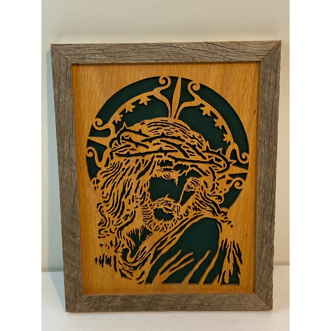 Vintage Hand-crafted Scroll Saw Jesus the Passion of the Christ Framed ...