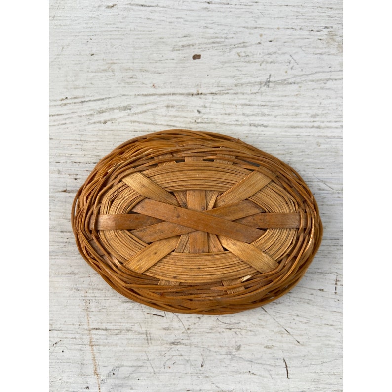 Vintage Wicker Rattan Ginger Jar Basket With Lid 7 - Etsy