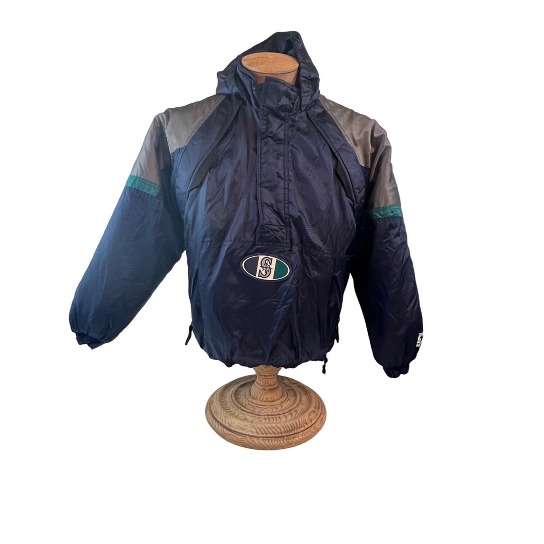 Vintage Starter Seattle Mariners Half Zip Puffer Pullover Jacket, Youth ...