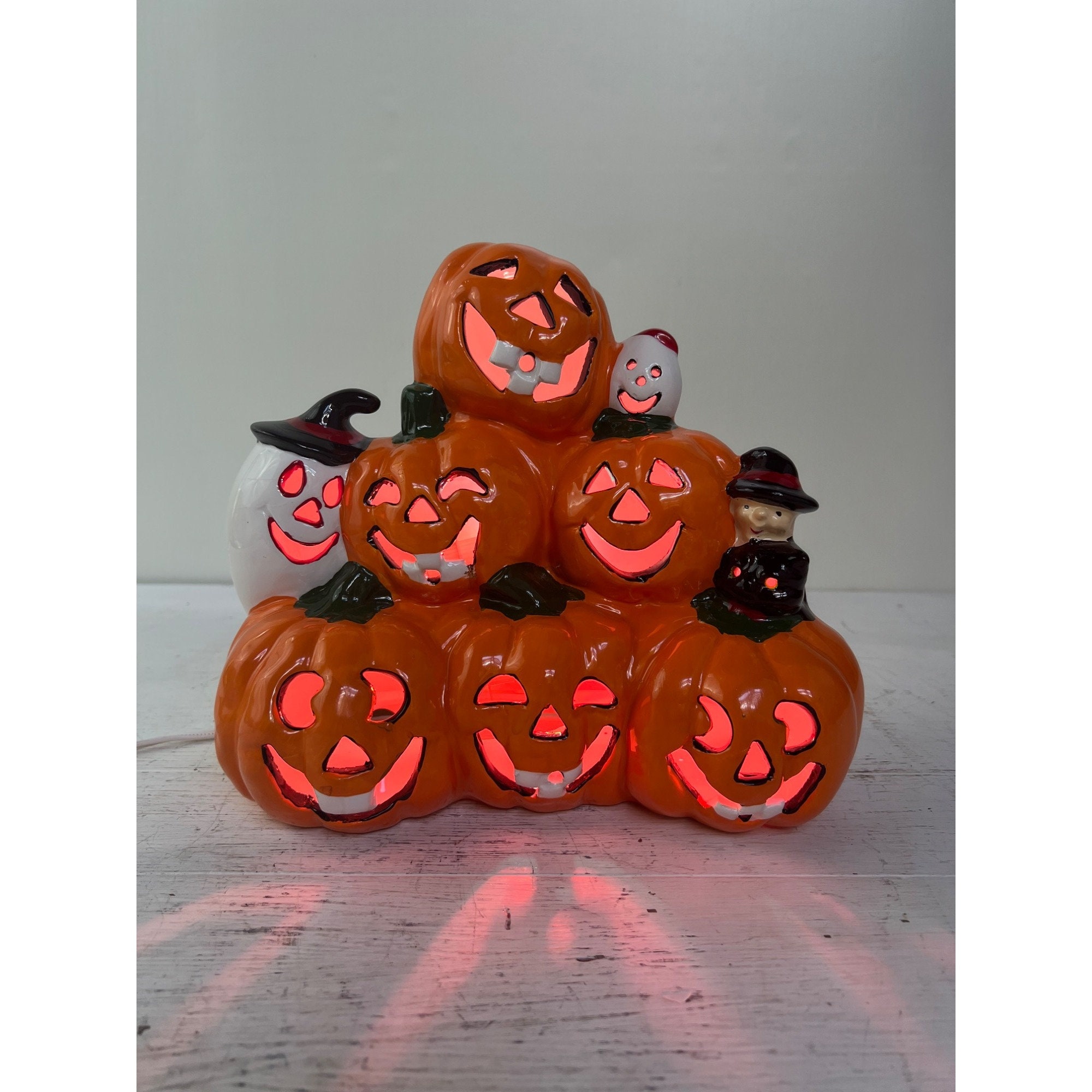 Vintage Pacific Rim #8094 Electrified Ceramic Pumpkin Pals W/ 3 ...