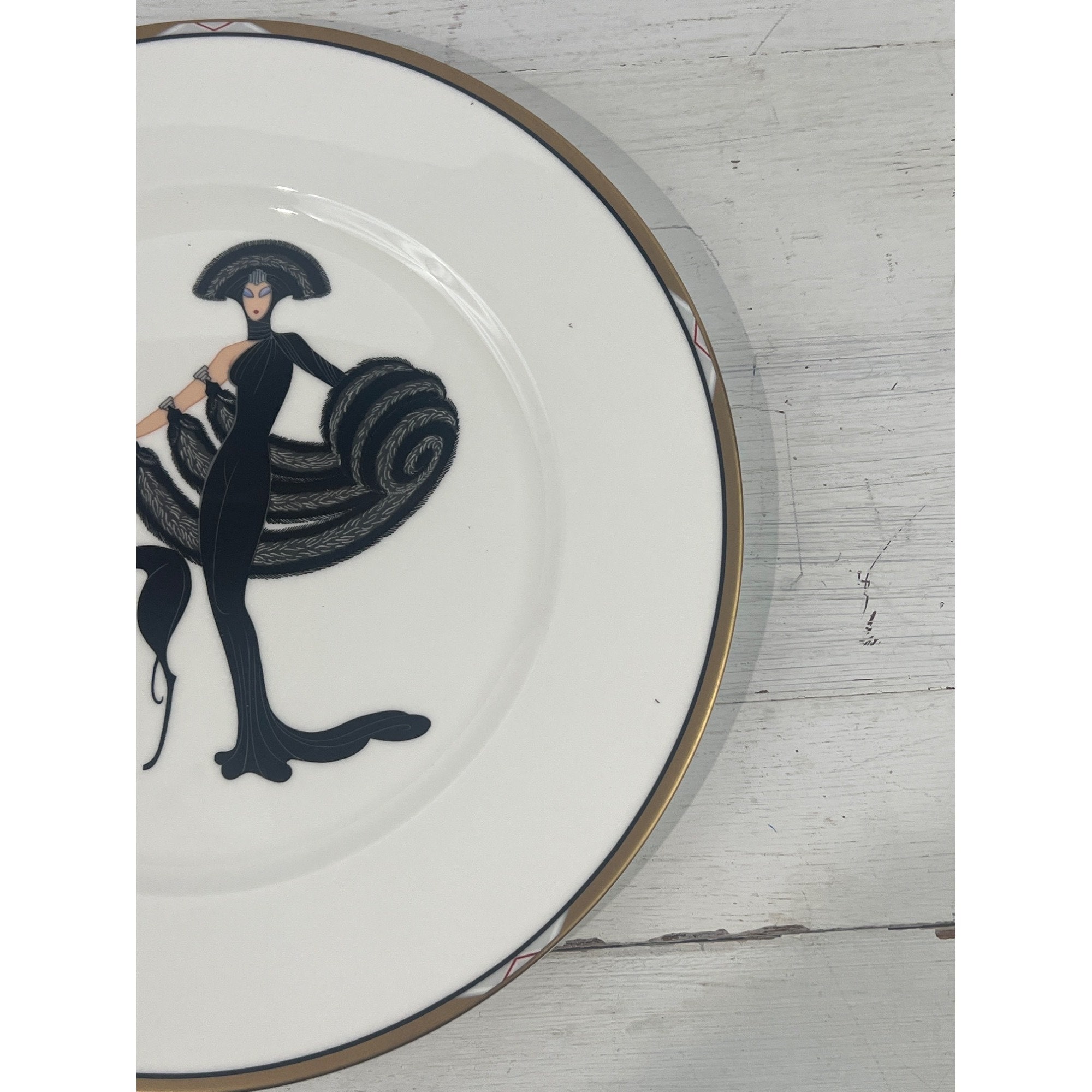 1990s Art Deco symphony Collectors Plate by Erte - Etsy