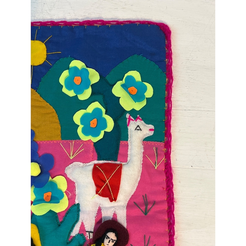 Vintage Peruvian Folk Art Arpillera Patchwork Embroidery - Etsy