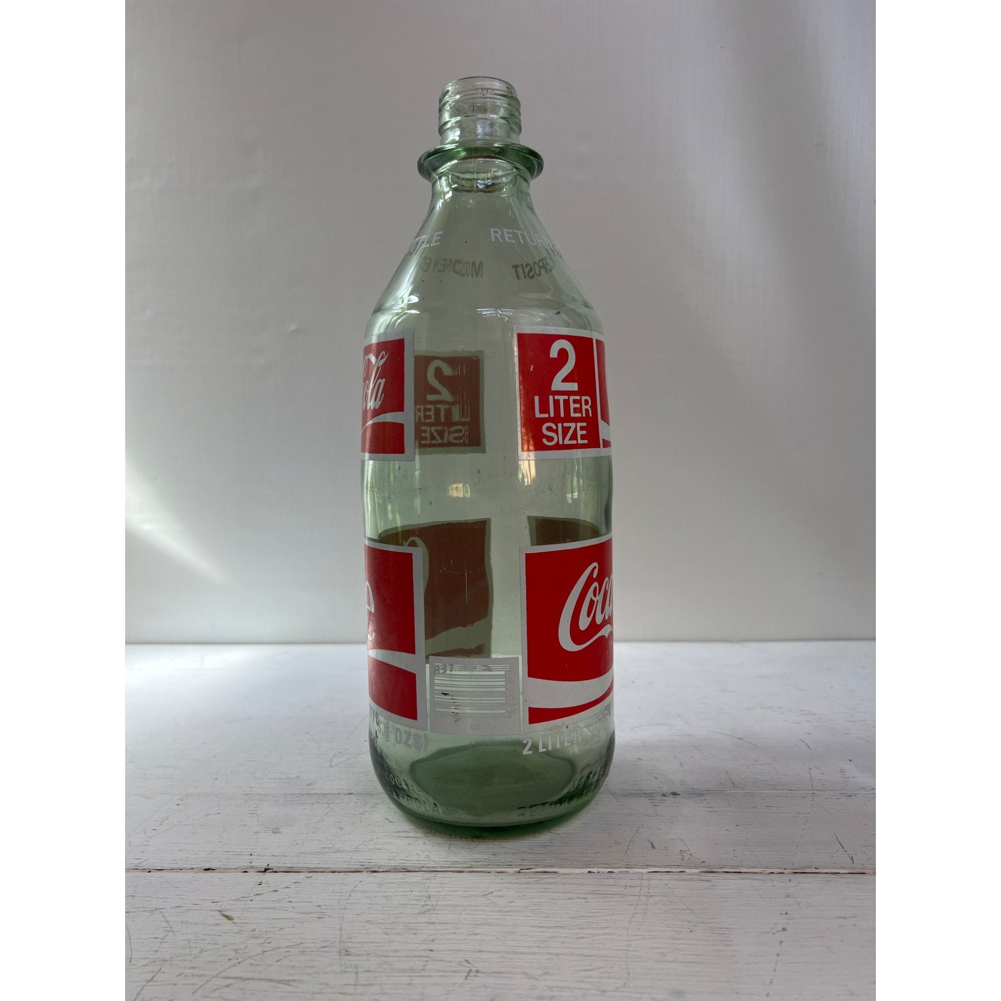 Vintage Glass Coke 2 Litter Bottle - Etsy