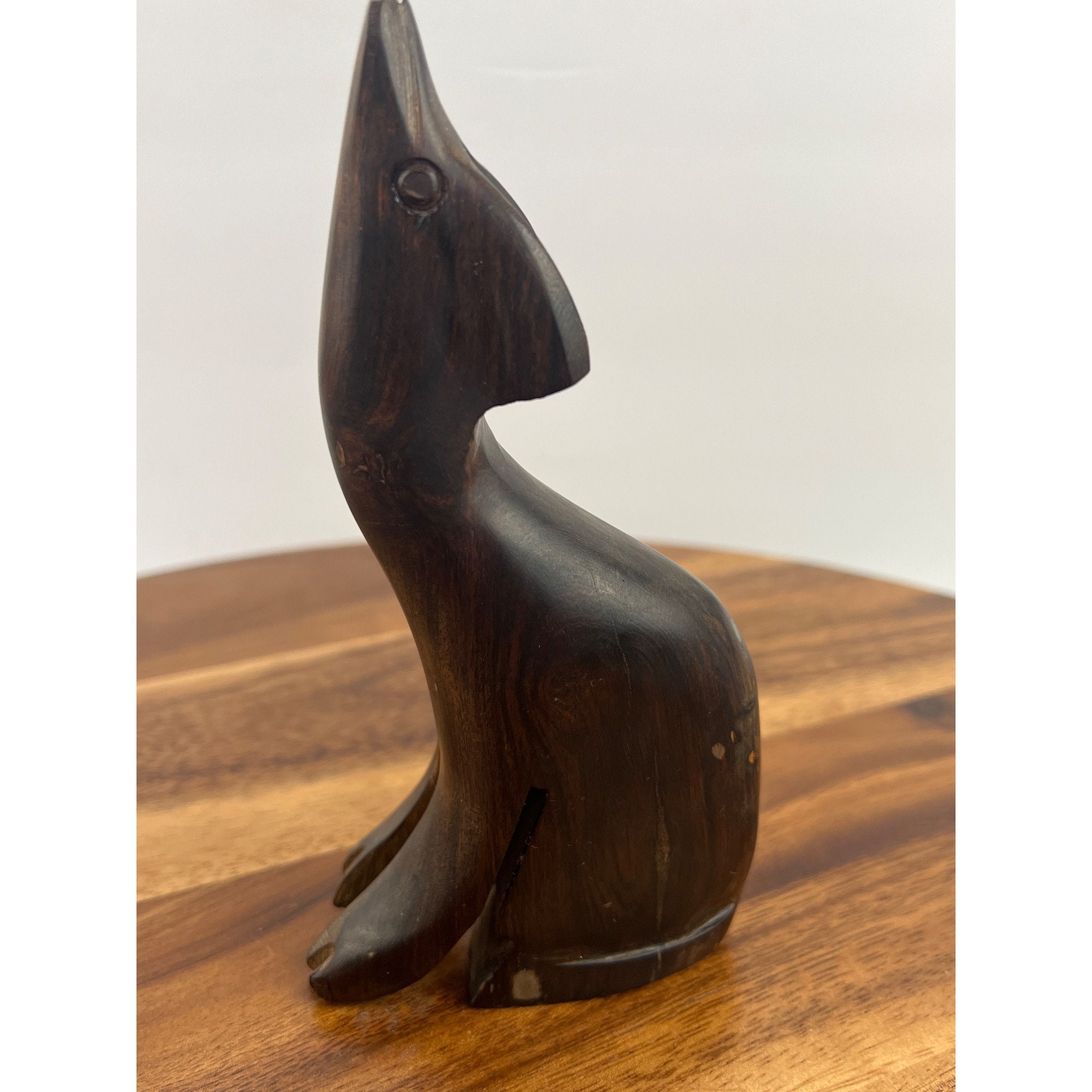 Hand Carved Ironwood Coyote 6.5 Wood Statue - Etsy