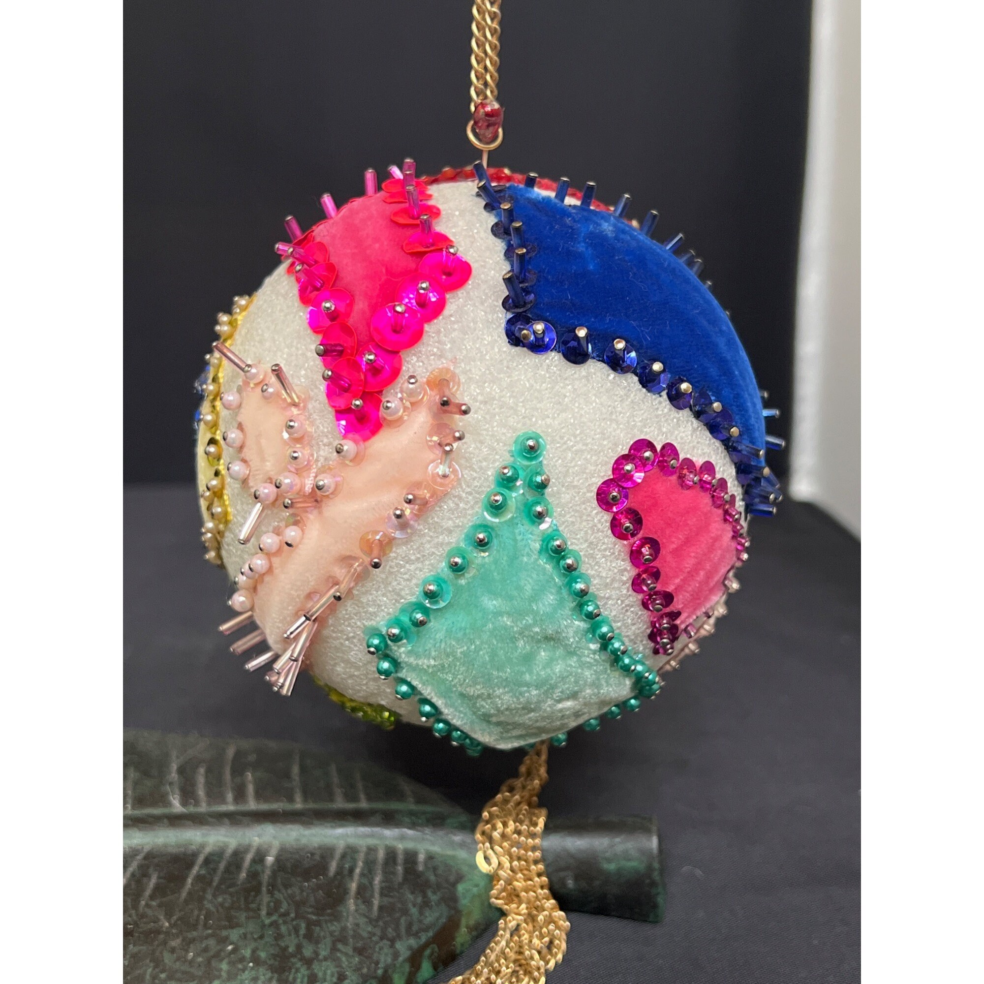 Vintage Multi-color Letter "j" Push Pin Christmas Ornament Embellished ...