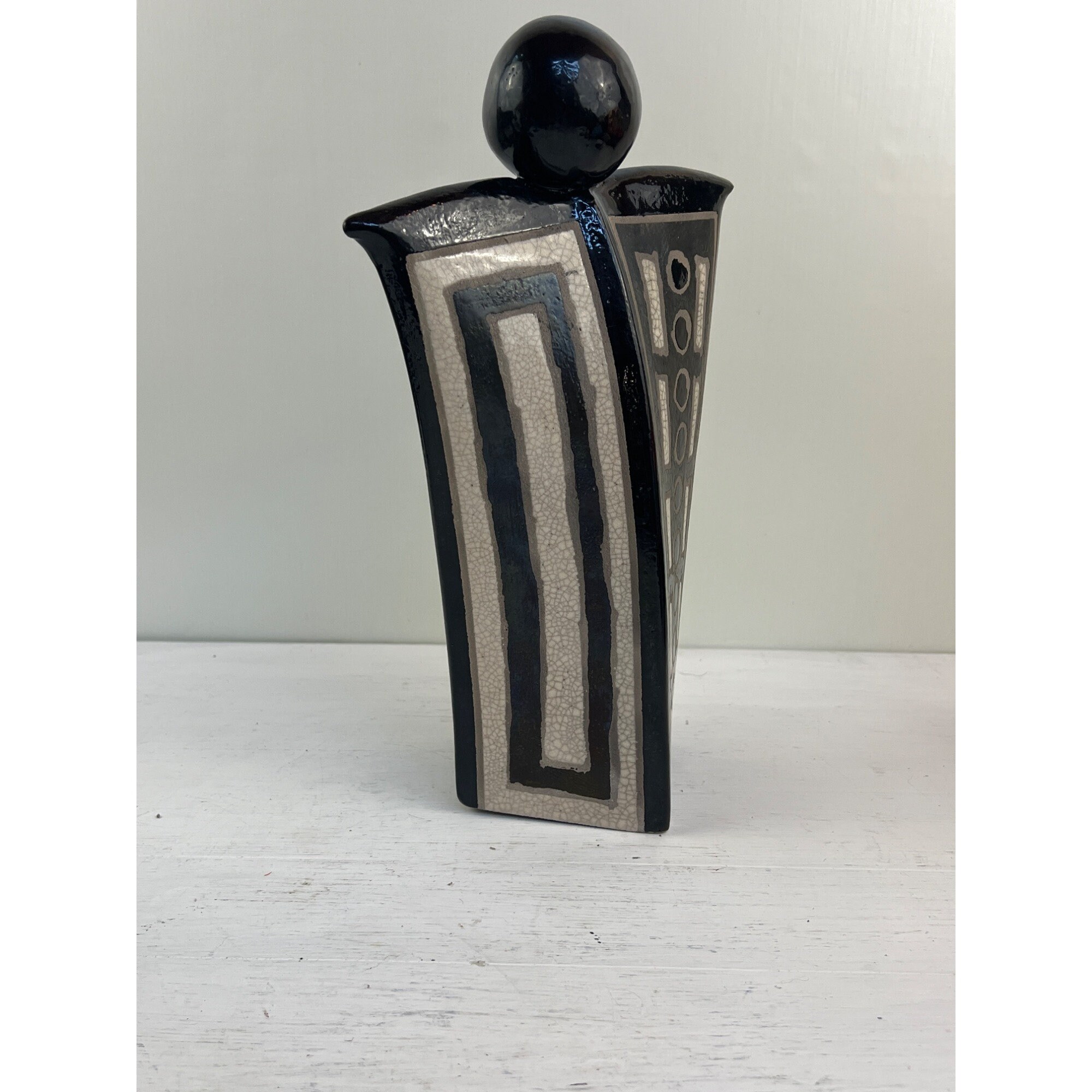 Vintage Barb Hertel Studio Art Guardian Spirit Raku Pottery 13.5'H - Etsy