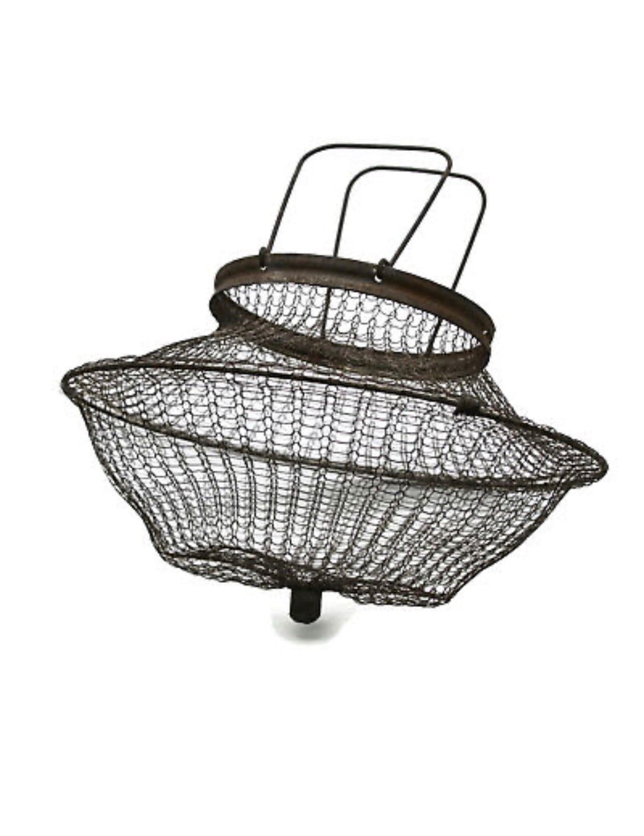 Antique Collapsible Hanging Wire Wirework Hanging Basket Egg Kitchen ...