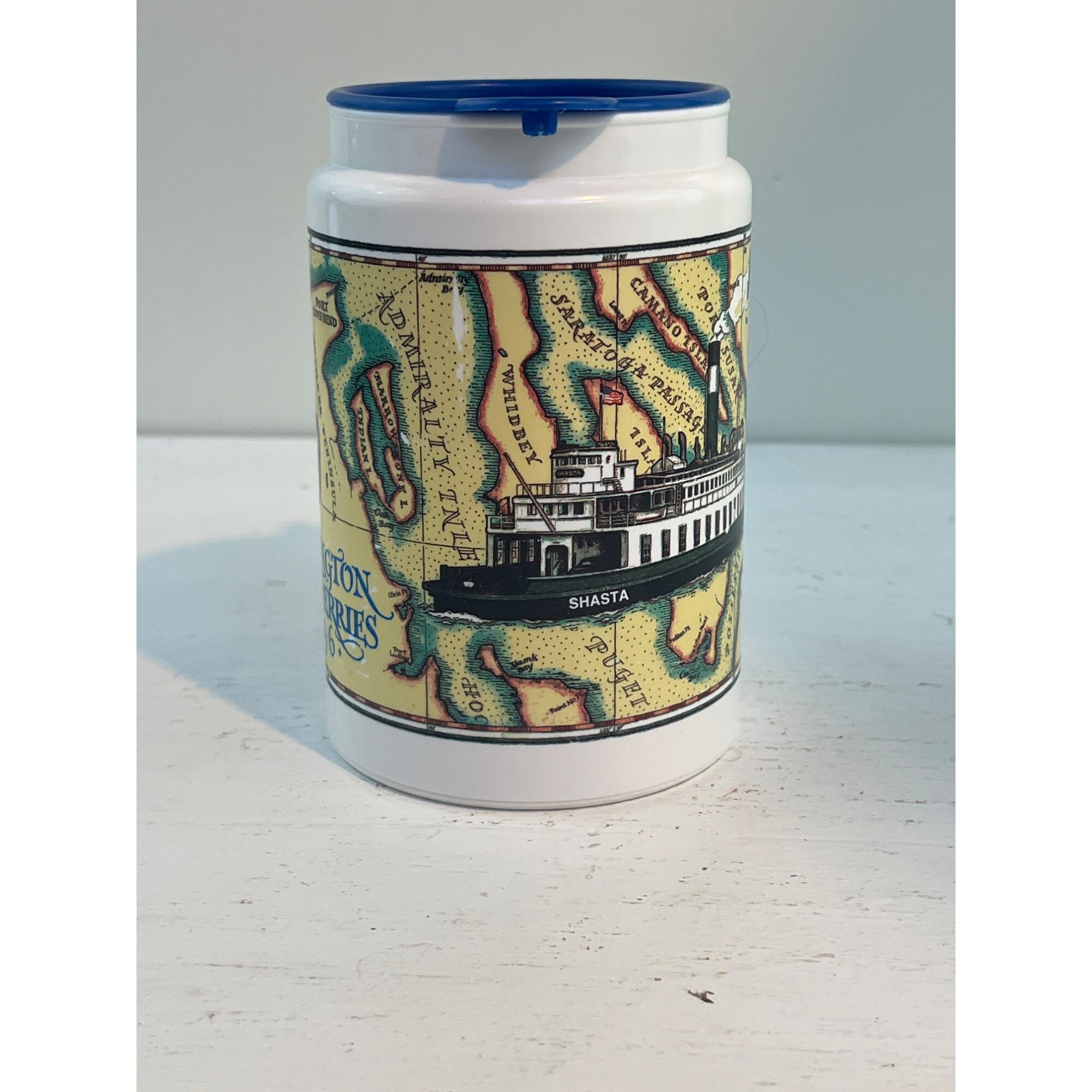 Vintage 1996 Washington State Ferries Travel Mug W Lid & False Bottom ...