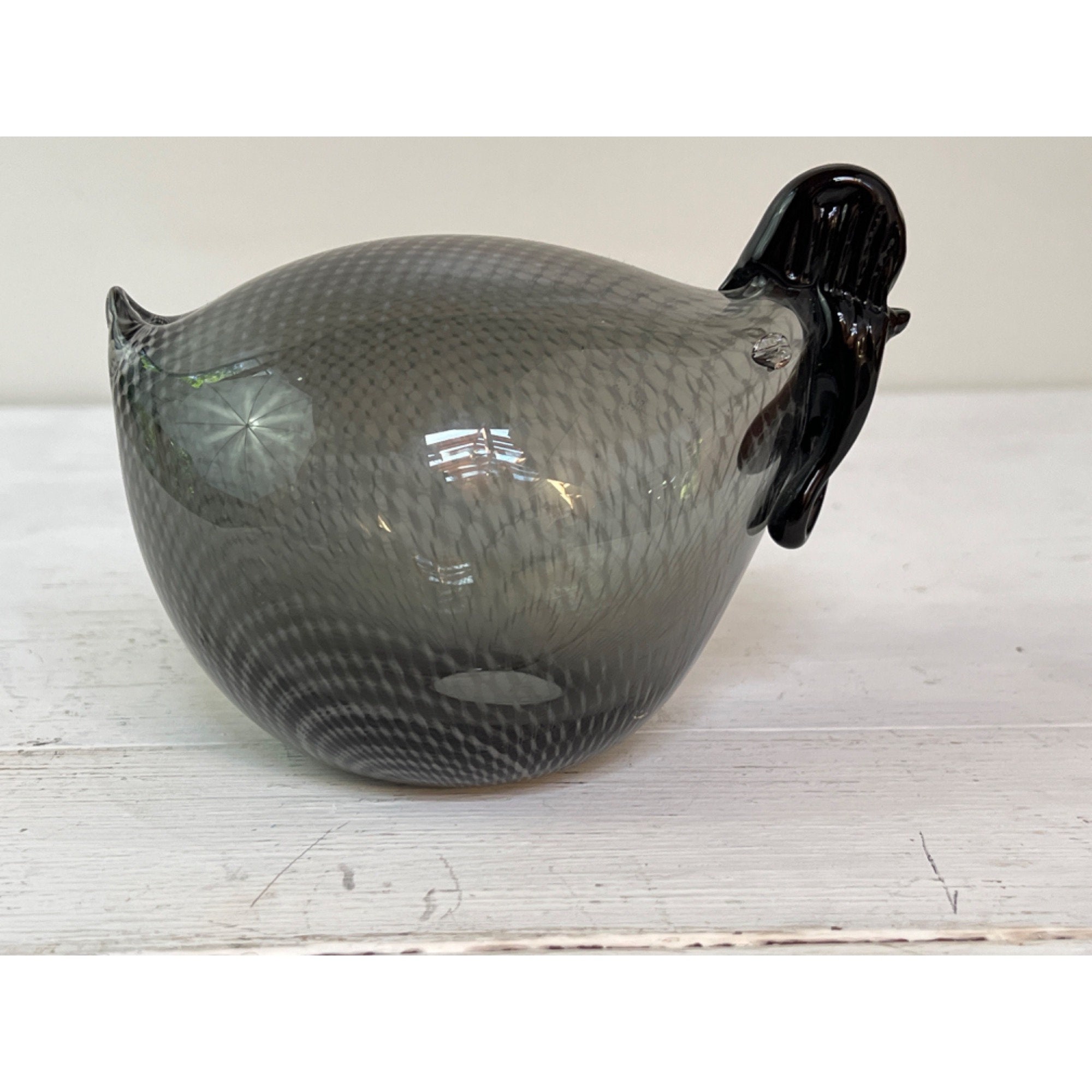 Vintage Mid Century Modern Smoky Glass Rooster Sculpture - Etsy