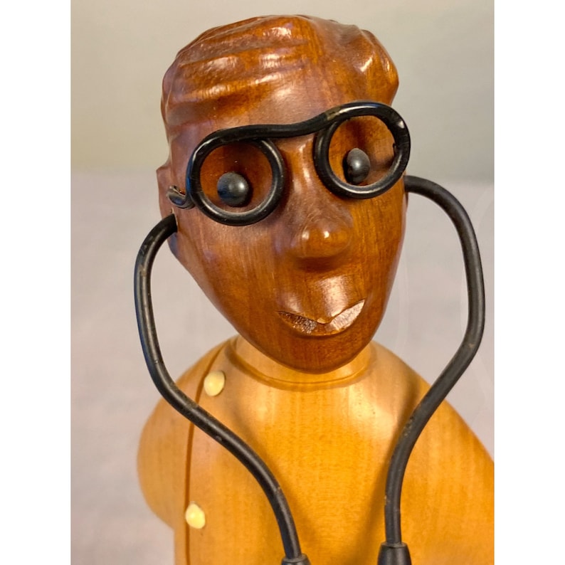 Vintage Romer of Italy Hand-crafted Wood Doctor Caricature - Charming ...