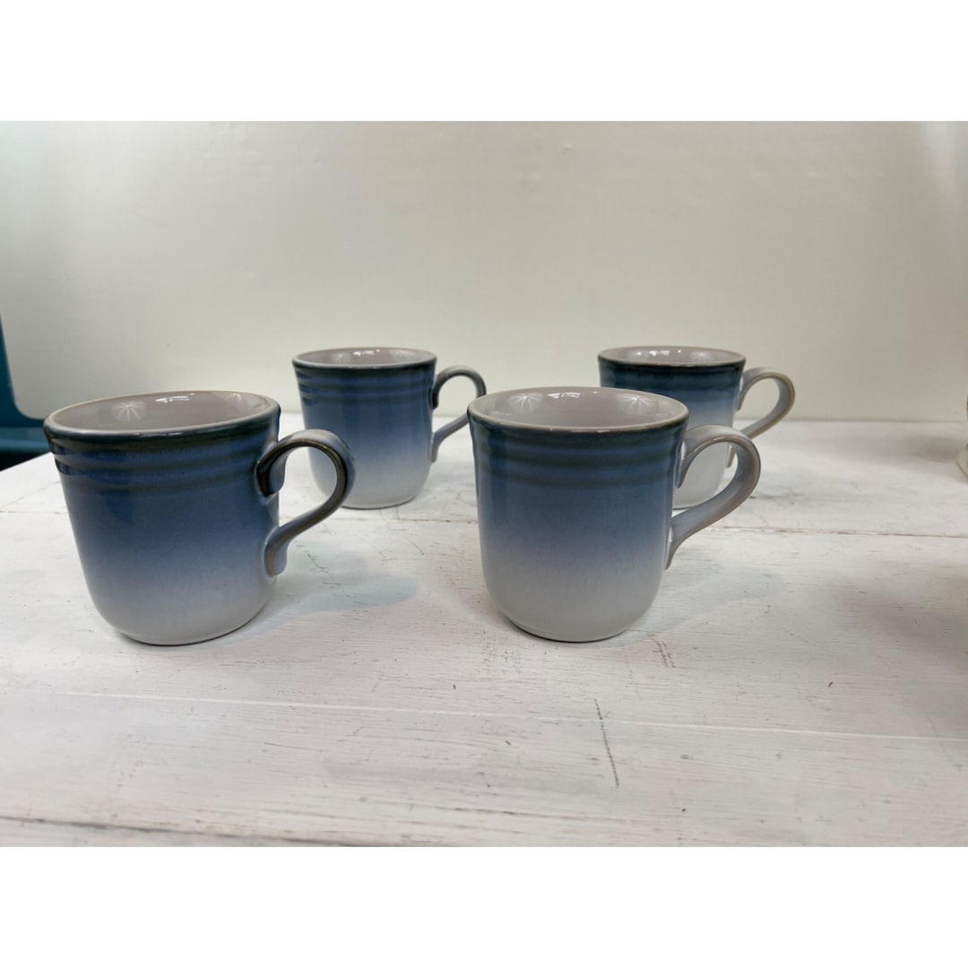 Vintage Noritake Stoneware Mugs, Set of 4 - Etsy