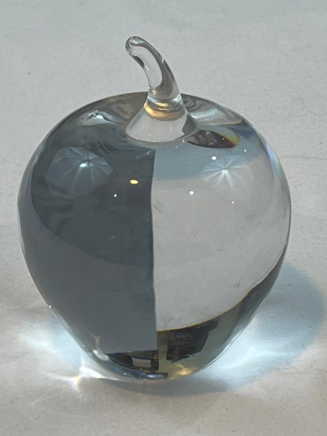 Vintage Crystal Glass Apple by Orrefors Sweden Glass - Etsy