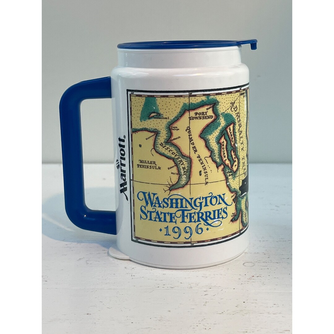 Vintage 1996 Washington State Ferries Travel Mug W Lid & False Bottom ...