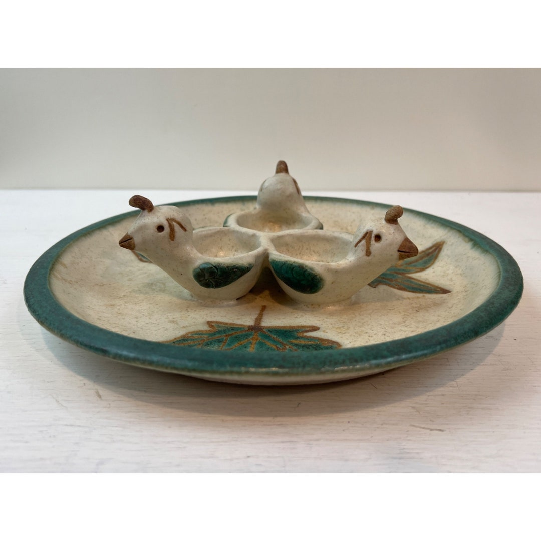Vintage Jean Damm Pottery Bird Platter With 3 Birds and 3 Bowls - Etsy