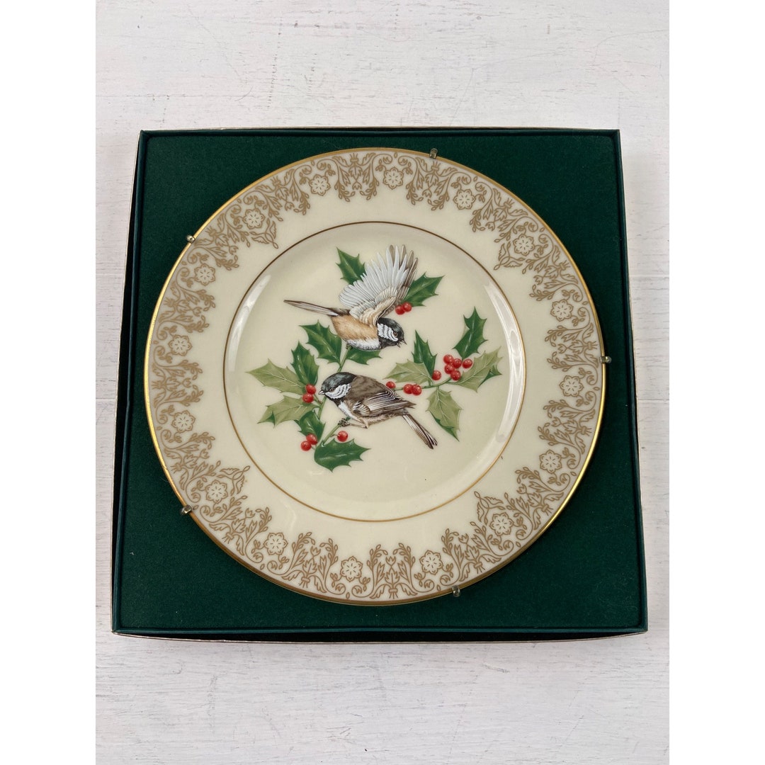 Vintage 1988 the Lenox Garden Bird Plate Collection Chickadee Fine ...