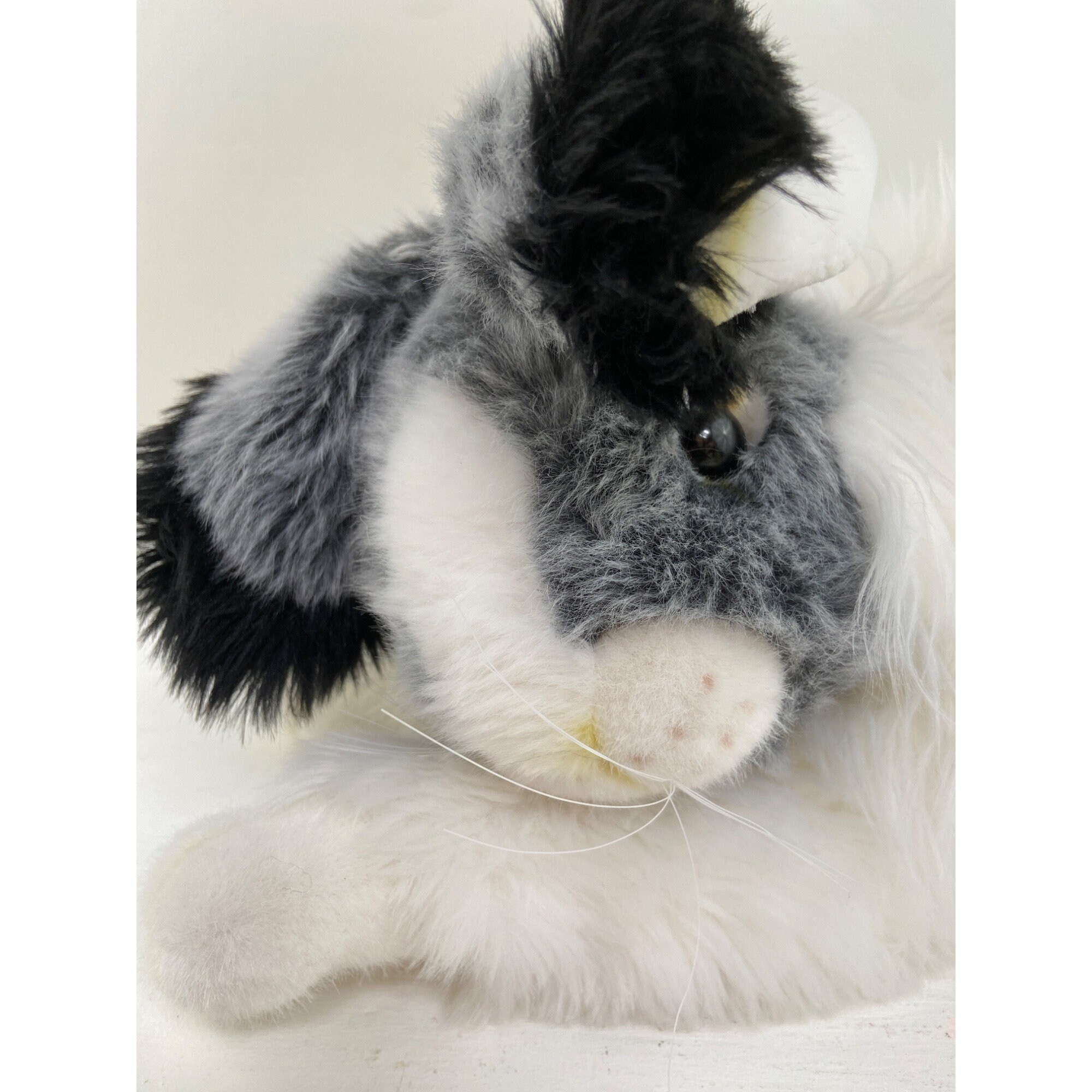 Vintage CWC Imported Black and White Bunny Rabbit Plush - Etsy