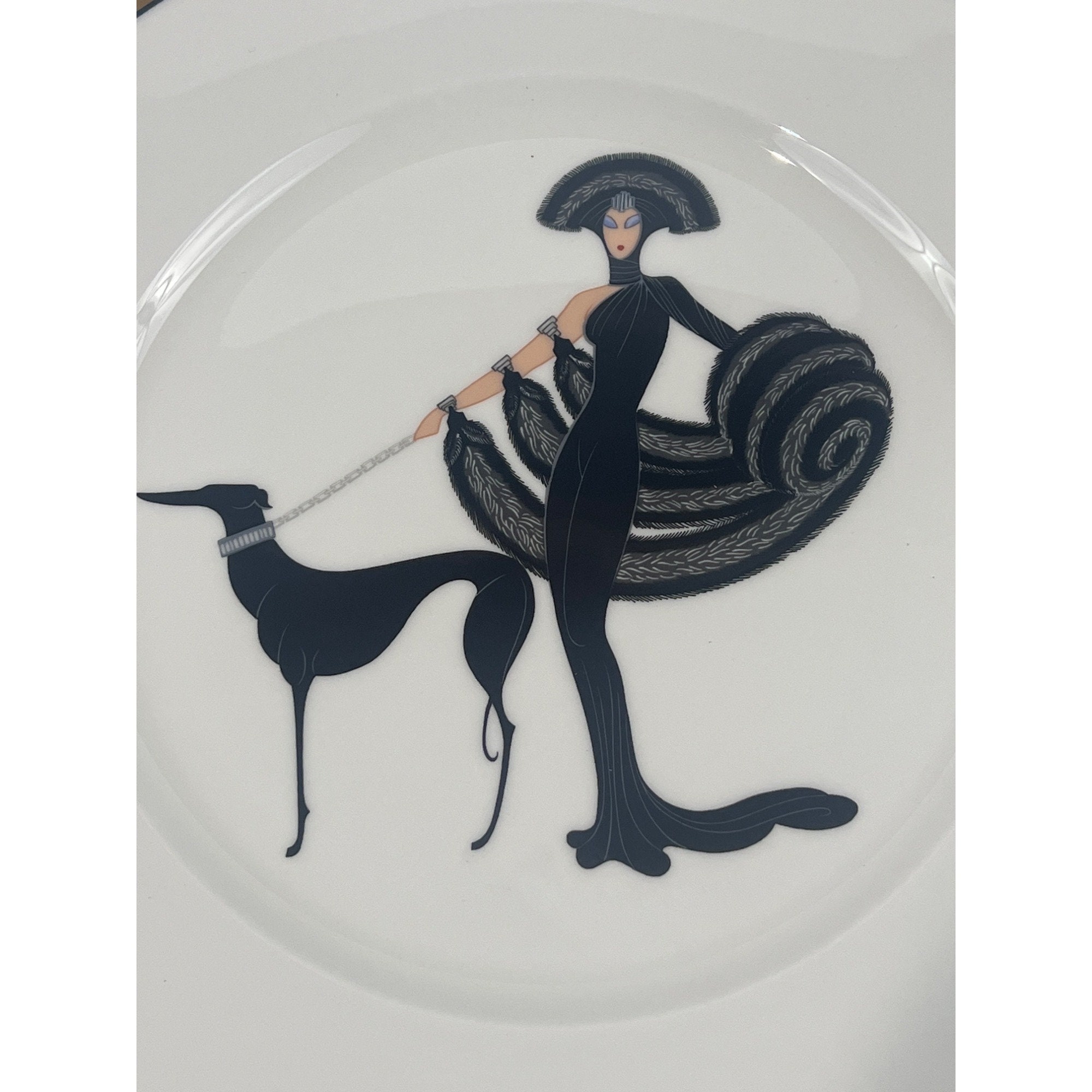 1990s Art Deco symphony Collectors Plate by Erte - Etsy