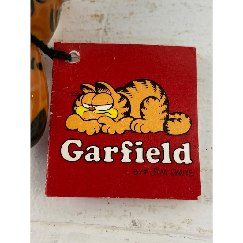 Vintage Enesco Garfield Ceramic Figurine - Etsy