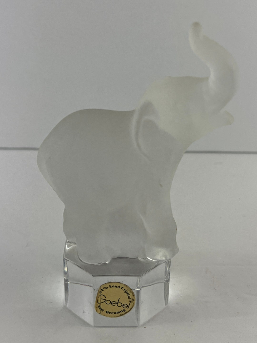 Vintage - 1985 Goebel Crystal Elephant Figurine. 5.5” Tall EUC - Etsy