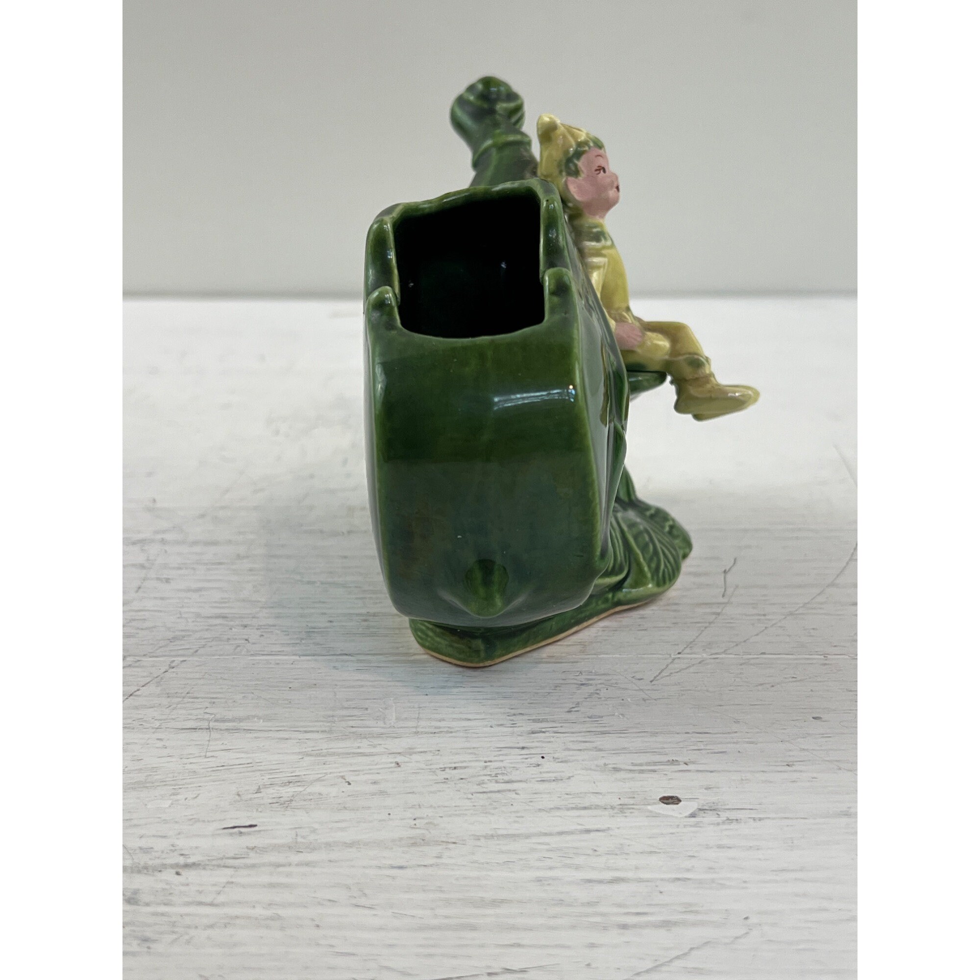 Vintage Pixie Planter Cello Mushroom Green Violin String Bass Elf Gnome ...