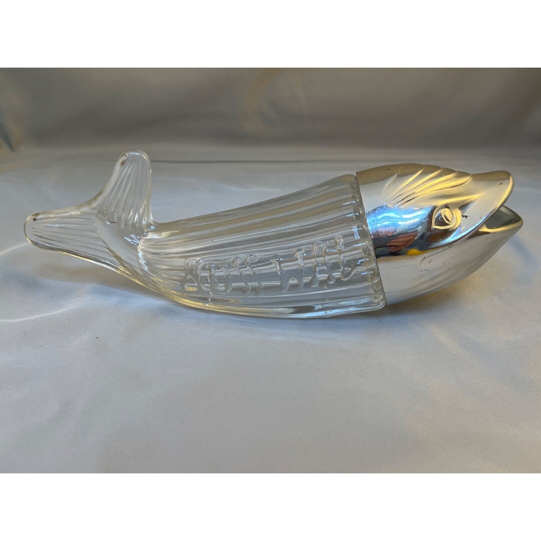 Vintage Nuss Wal nut Whale Glass Fish Nut Dispenser West Germany - Etsy