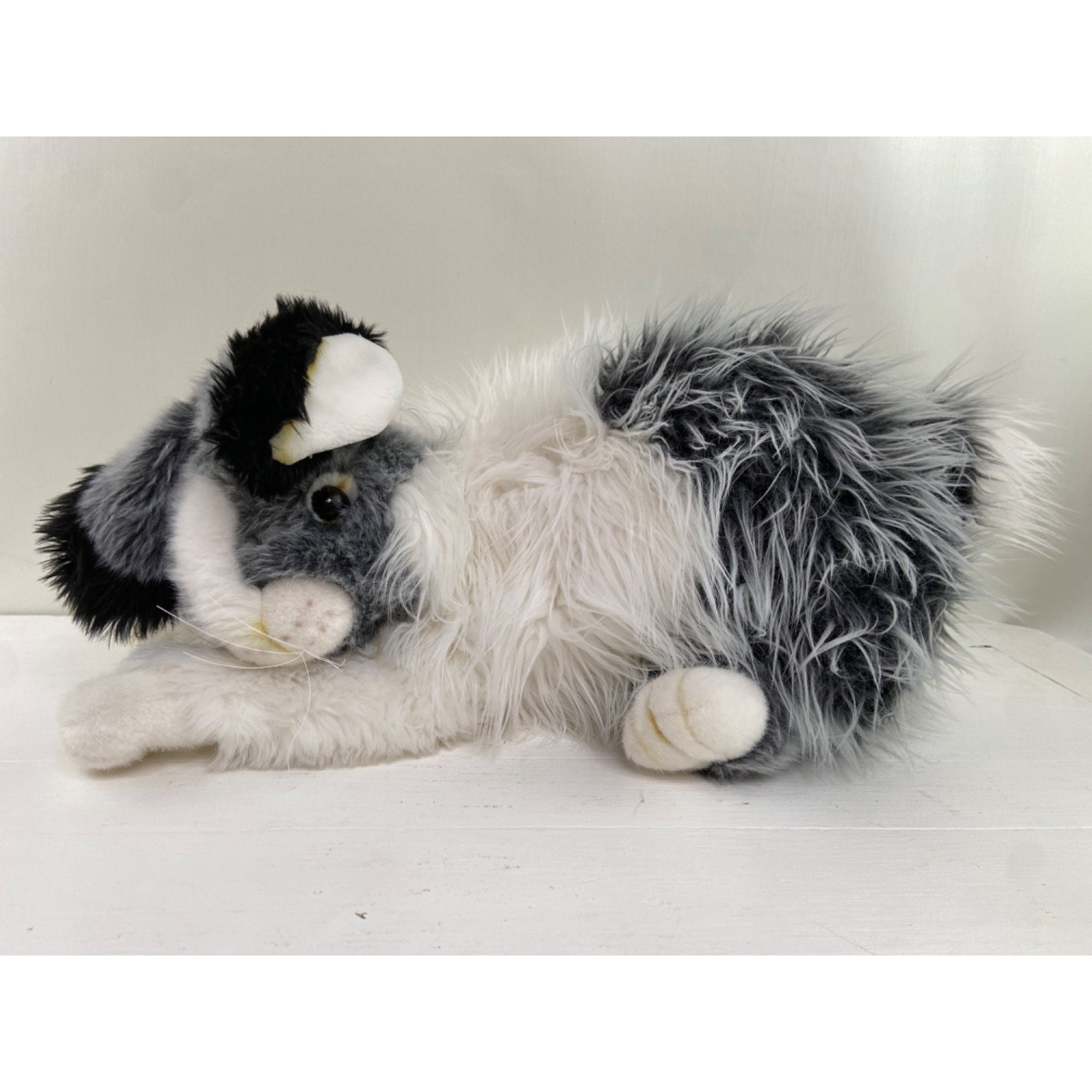 Vintage CWC Imported Black and White Bunny Rabbit Plush - Etsy