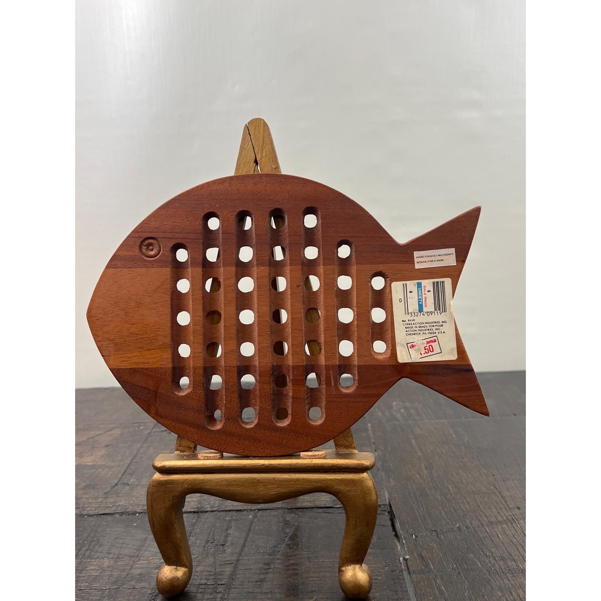 Vintage Mid Century Modern Teak Wood Fish Trivet - Etsy