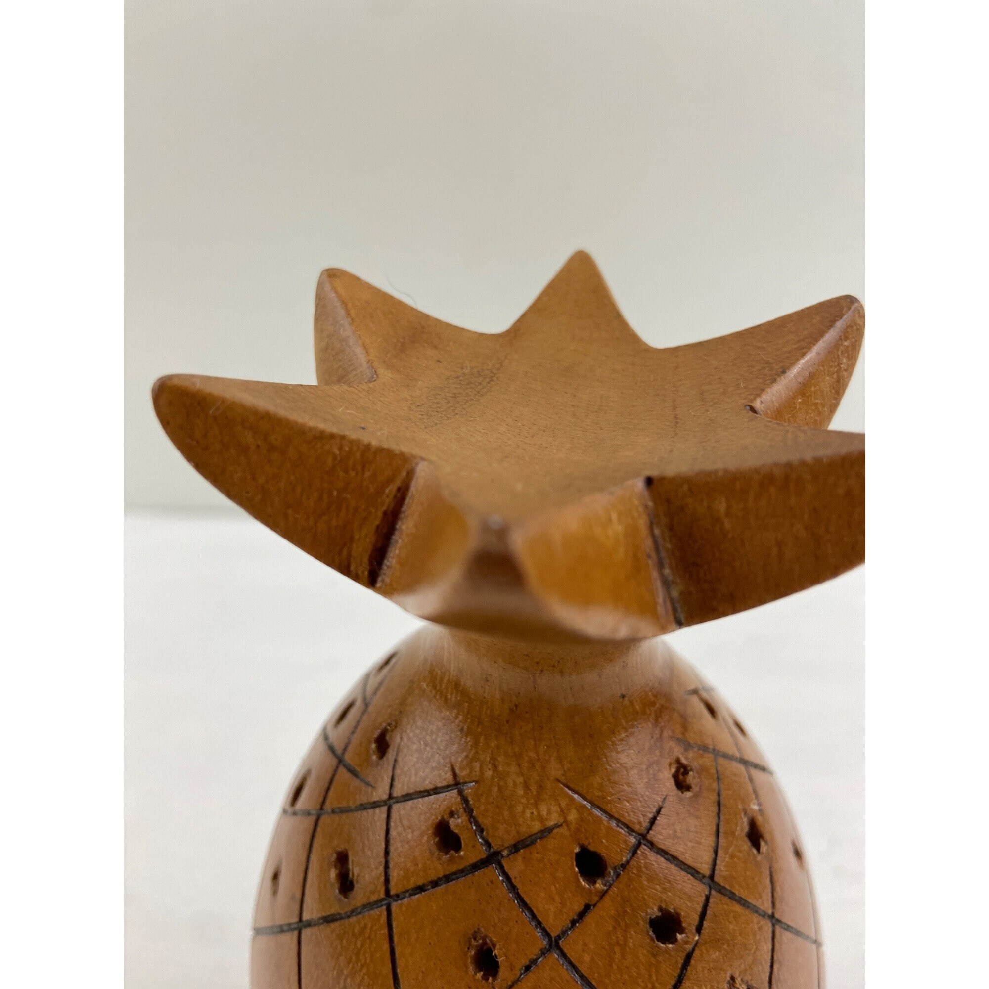 Vintage Hand Crafted Monkey Pod Wood Pineapple Toothpick Appetizer Holder 7" - Etsy