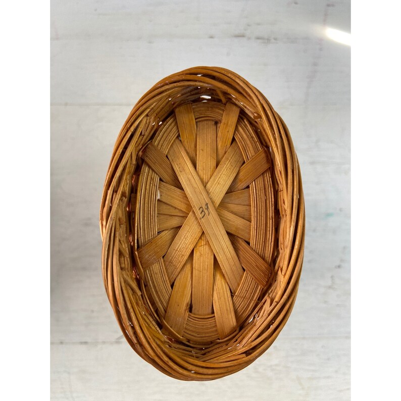 Vintage Wicker Rattan Ginger Jar Basket With Lid 7” - Etsy