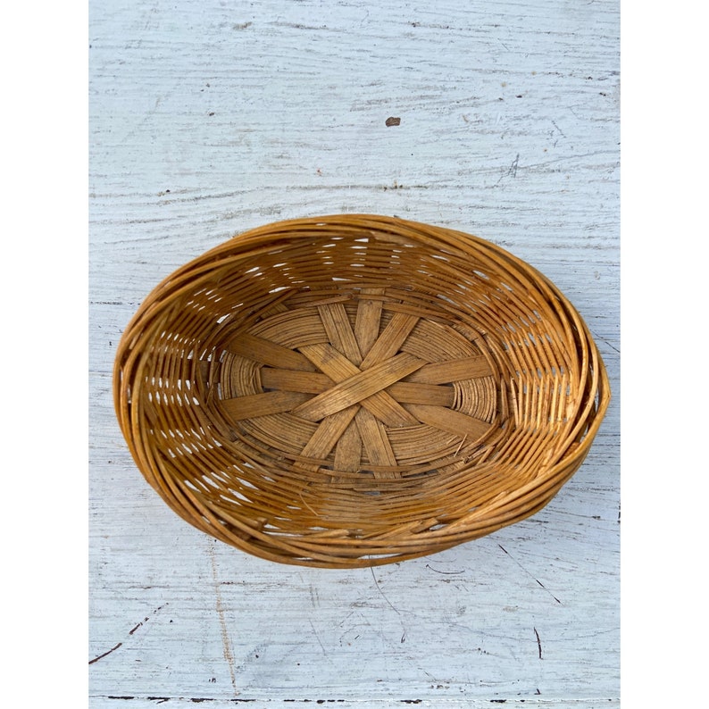 Vintage Wicker Rattan Ginger Jar Basket With Lid 7” - Etsy