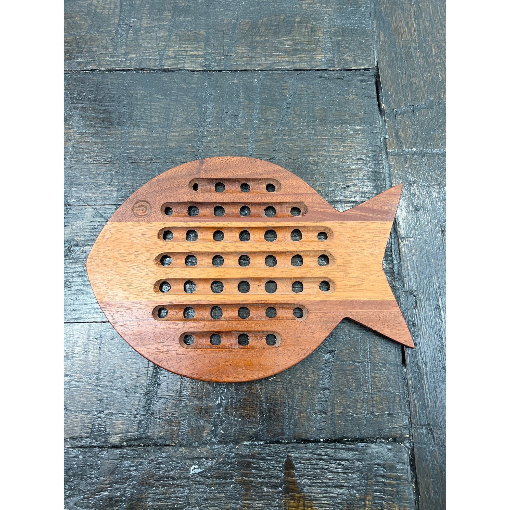 Vintage Mid Century Modern Teak Wood Fish Trivet - Etsy