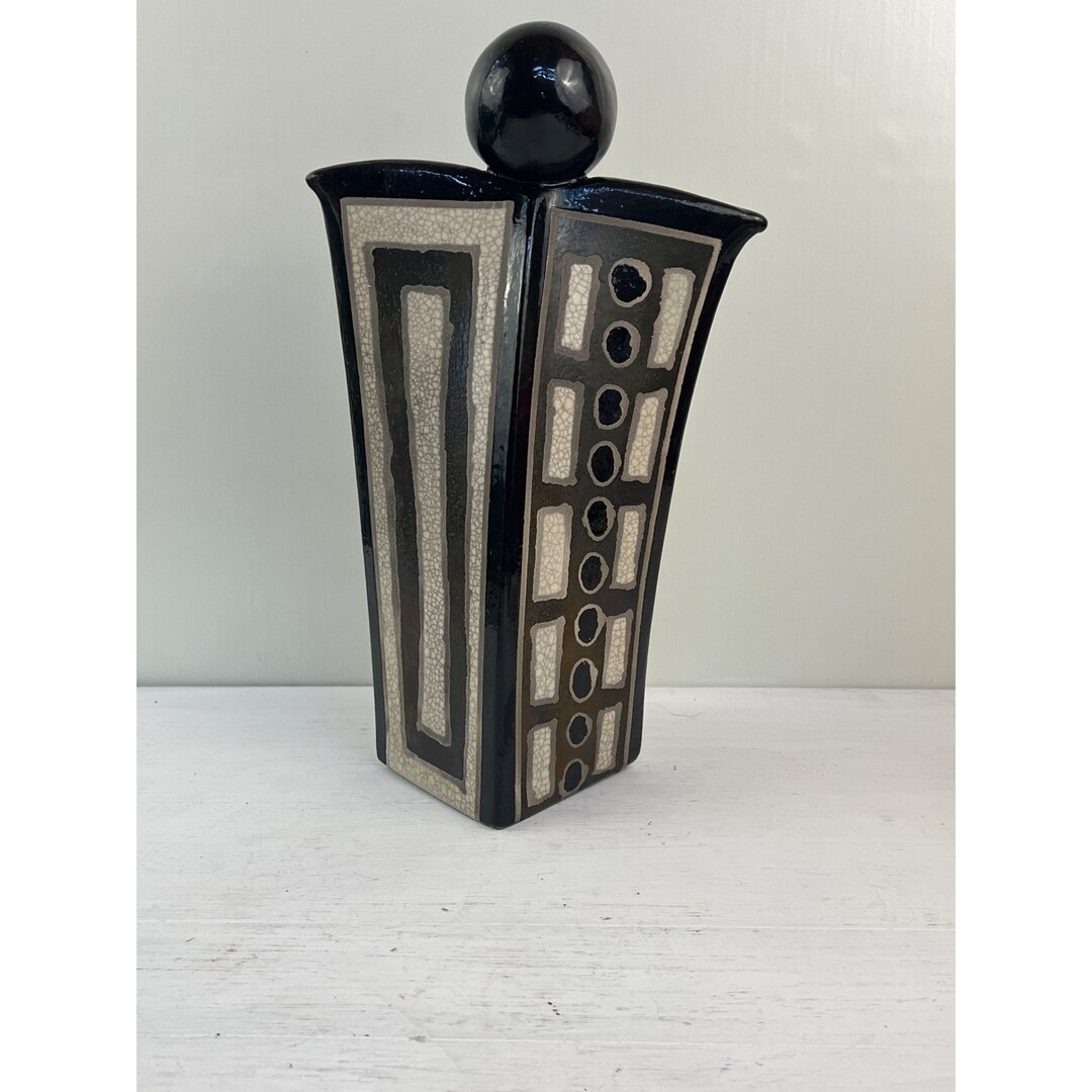 Vintage Barb Hertel Studio Art Guardian Spirit Raku Pottery 13.5'H - Etsy