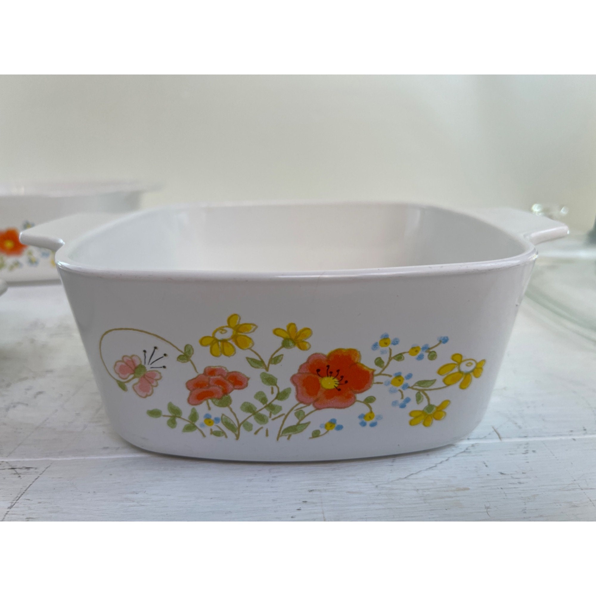 Vintage Corning Ware Wildflower Pattern Casserole Dishes W/ - Etsy