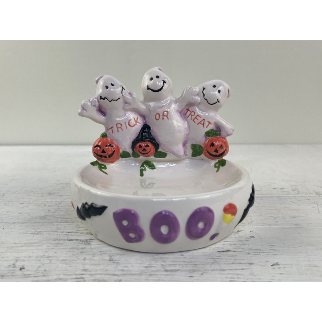 Vintage 1999 GAC Trick or Treat Ceramic Candy Dish - Etsy