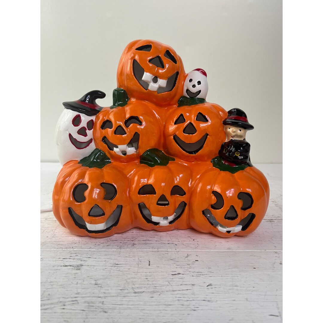 Vintage Pacific Rim #8094 Electrified Ceramic Pumpkin Pals W/ 3 ...